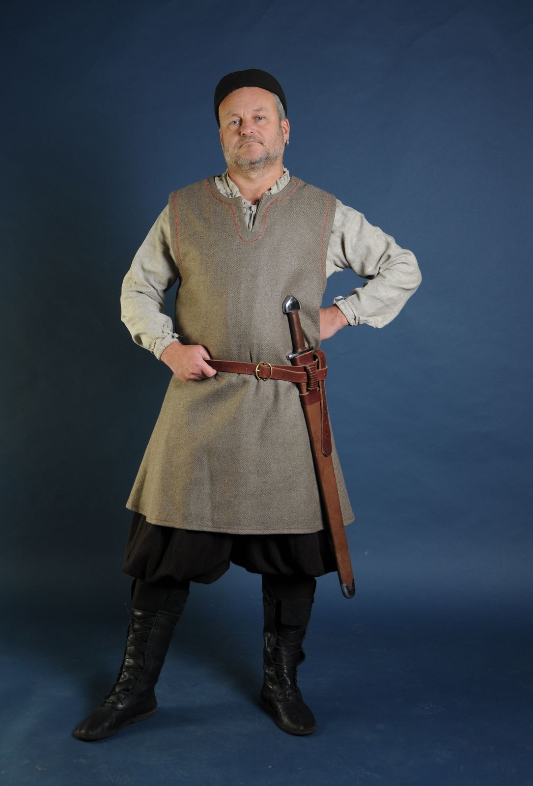 Woolen uncolored medieval tunic of IX-XII centuries