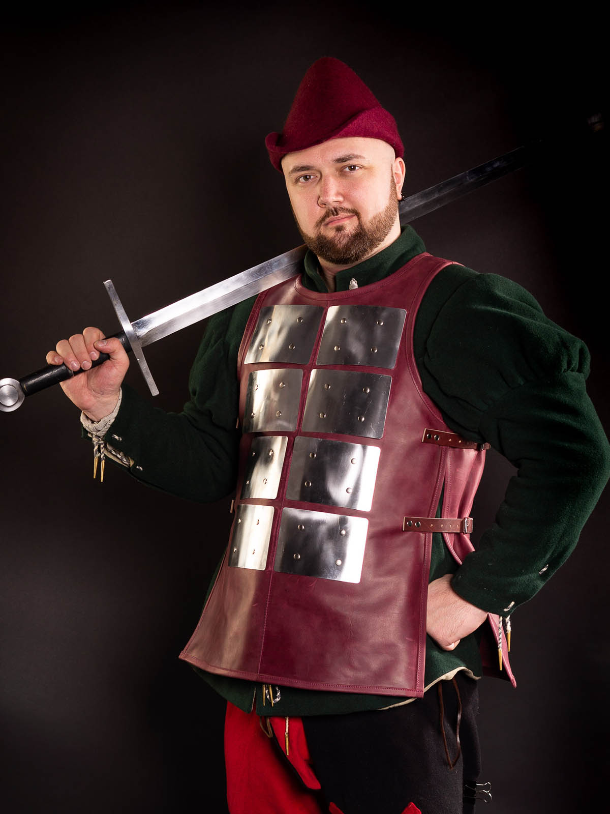 Coat of plates armor in LARP and fantasy style (2x4 plates)