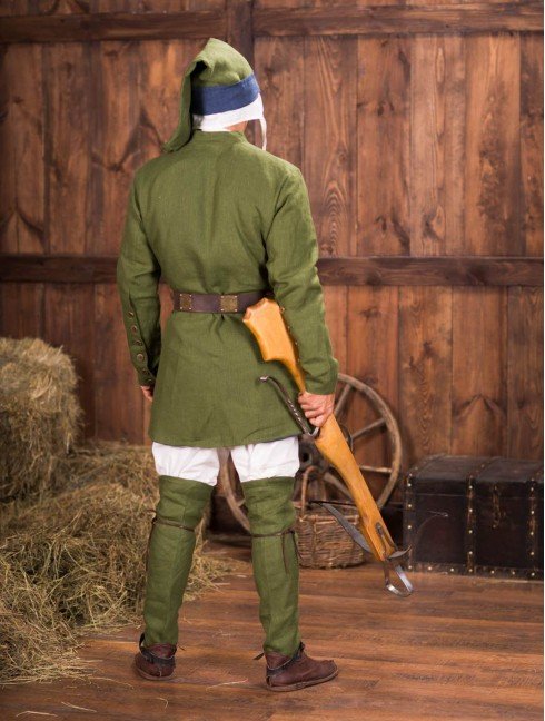 Medieval cotardie with stand-up collar