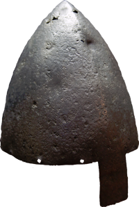 Viking, conical and Slavic helmets